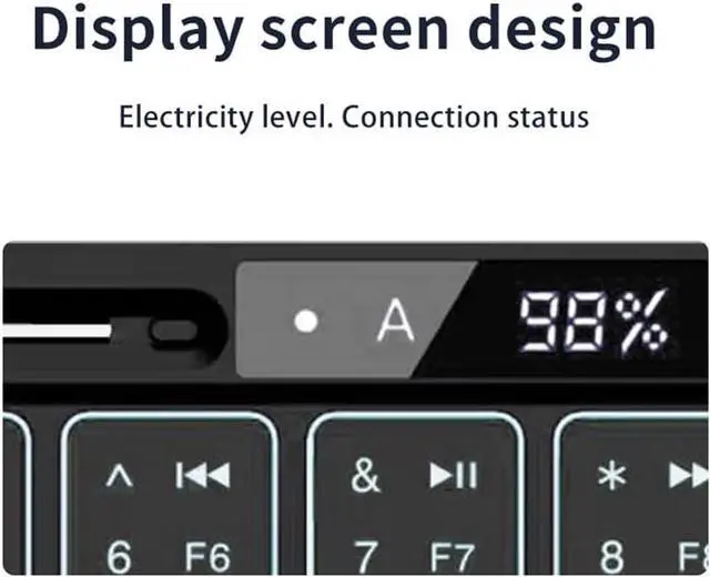 JOMAA Foldable Bluetooth Keyboard with Trackpad, RGB Backlight ...