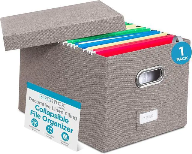 Internet's Best Collapsible File Box Storage Organizer with Lid ...