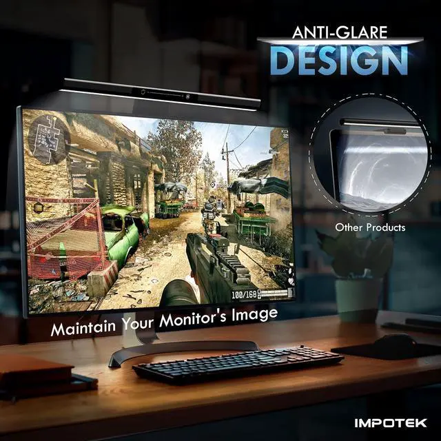 LED Monitor Lamp, Smart Screen Light Bar with Anti-Glare, Touch Control ...