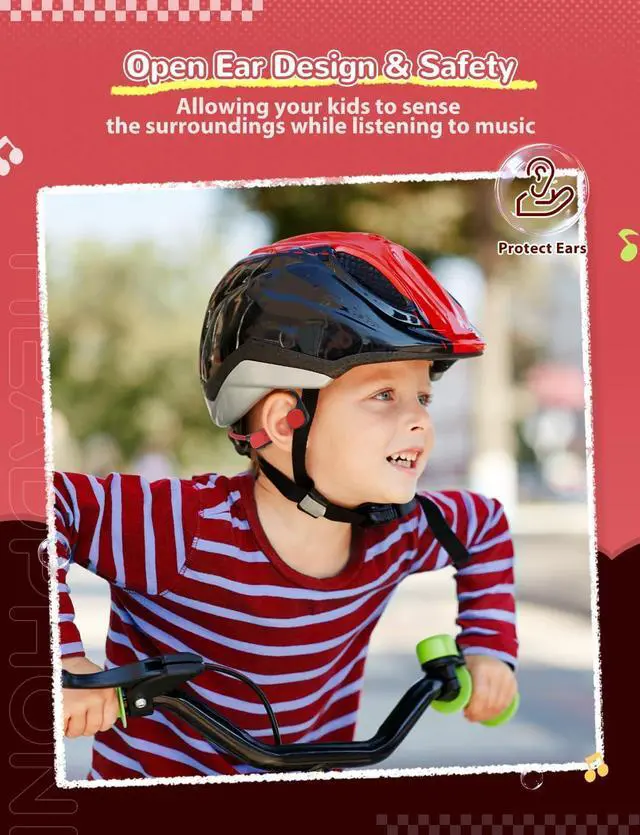 iClever Kids Headphones, Bluetooth 5.4 Air Conduction Open Ear ...