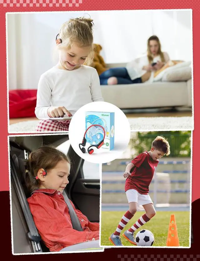 iClever Kids Headphones, Bluetooth 5.4 Air Conduction Open Ear ...