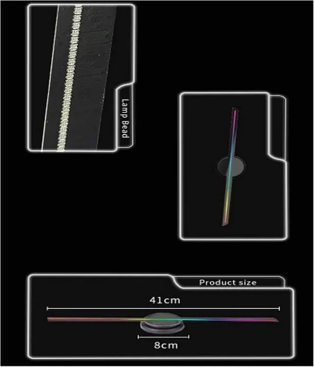 Hologram Fan Projector,Naked Eye 3D Holographic Animation,Advertising ...