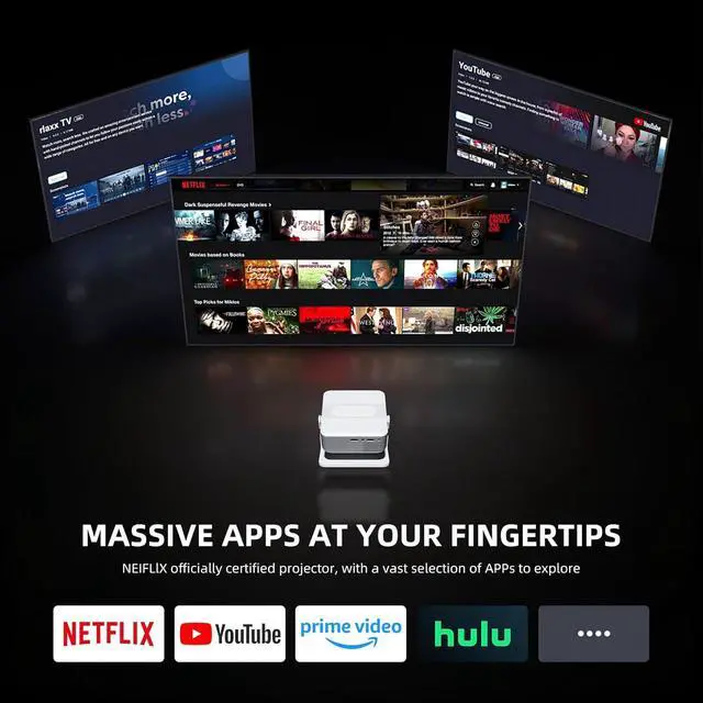 Mini Projector with WiFi 6 and Bluetooth 5.2, Portable Projector 4K ...