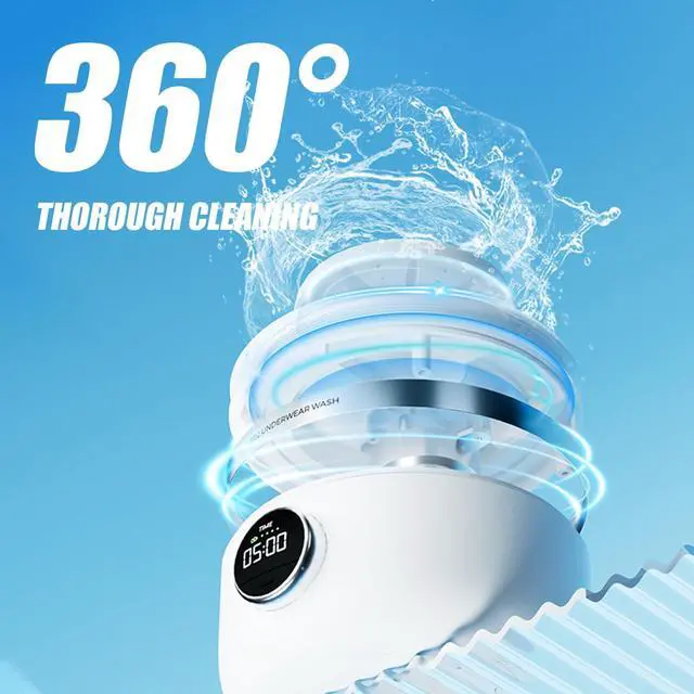 Mini portable washing machine, 1.2L small washing machine for underwear ...