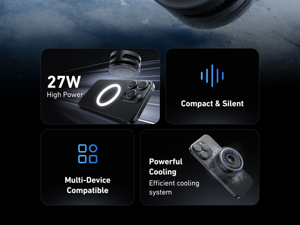 Magnetic Phone Cooler Pro for Gaming and Live Streaming, Cell Phone ...
